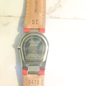 Coach | Accessories | Nwot Coach Pink Horseshoe Face Leather Watch ...